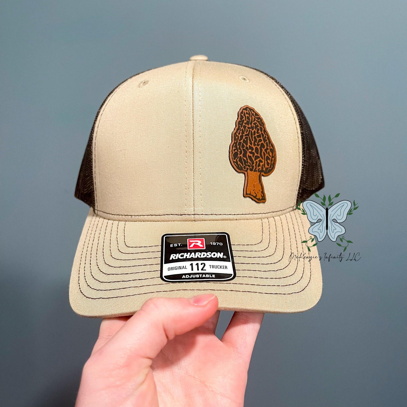 Morel Mushroom Leather Patch Adult Richardson 112 Hat/Cap – McKenzie's ...