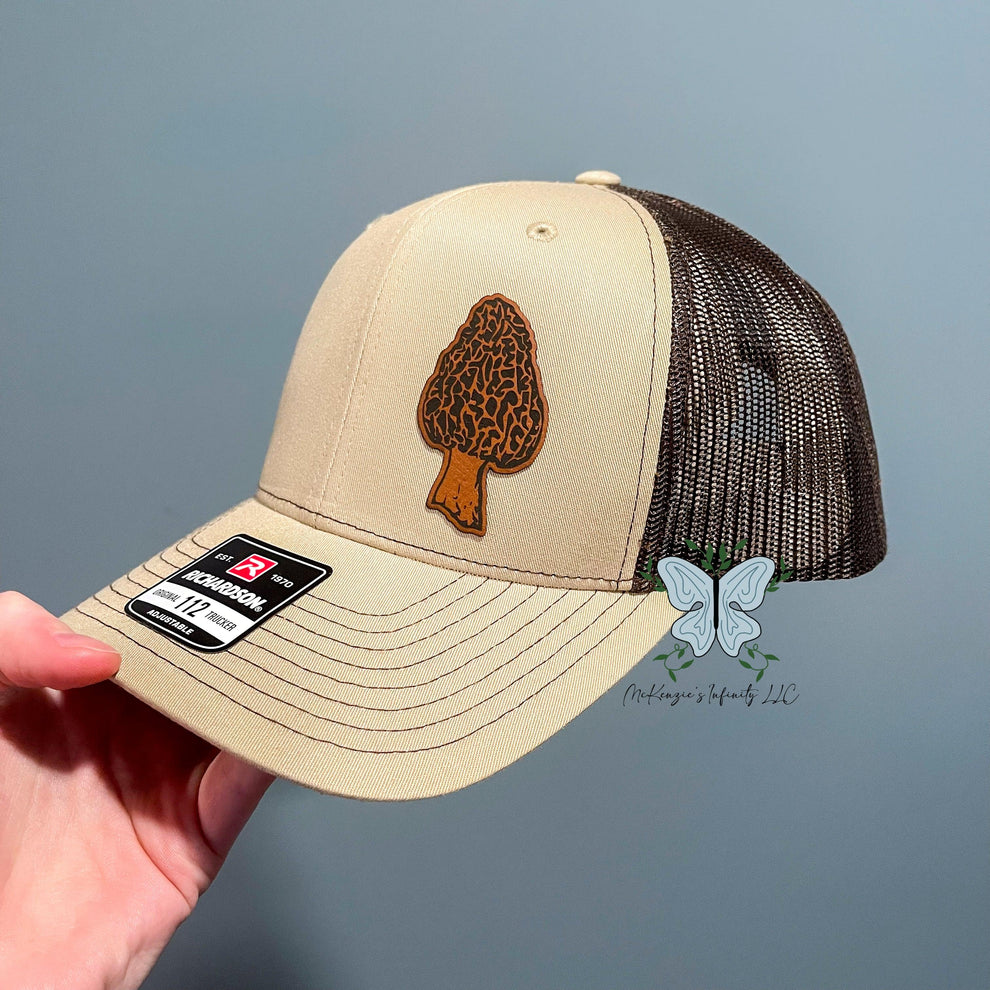 Morel Mushroom Leather Patch Adult Richardson 112 Hat/Cap – McKenzie's ...